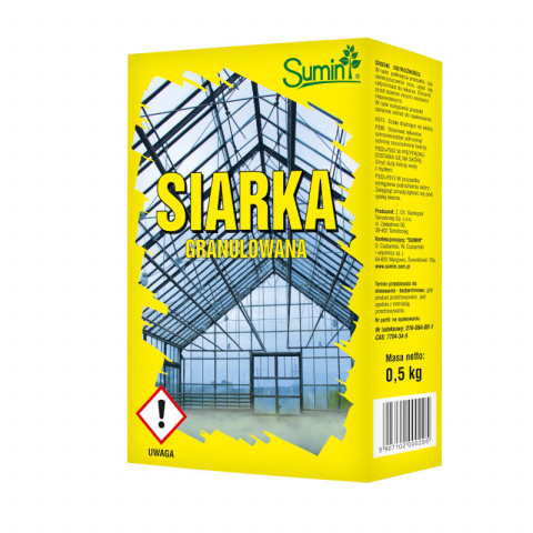 Siarka granulowana 500g do zakwaszania podłoża i gazowania szklarni ...